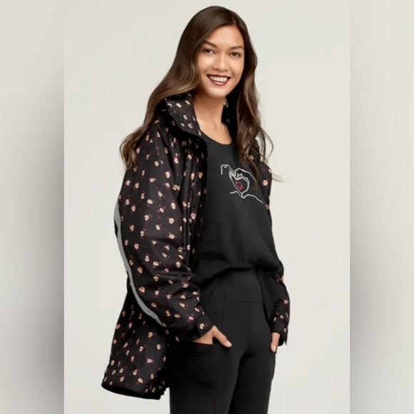 CAbi | Jackets & Coats | Cabi Black And Floral Rainy Day Jacket | Poshmark